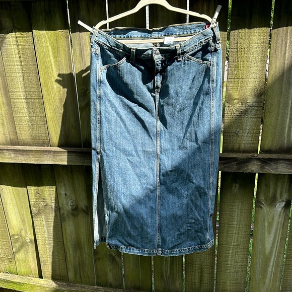 Levi's | Skirts | Levis Vintages 999 Womens Denim Long Skirt With Slit ...